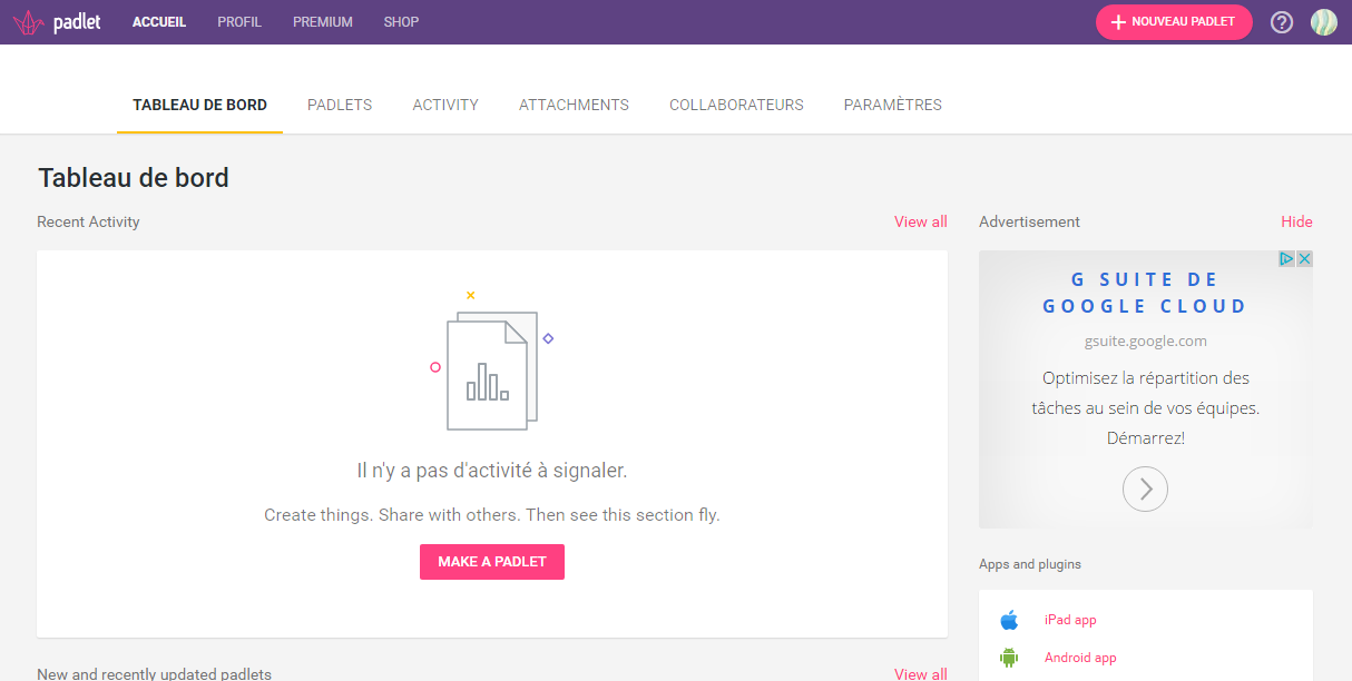 Comment utiliser Padlet